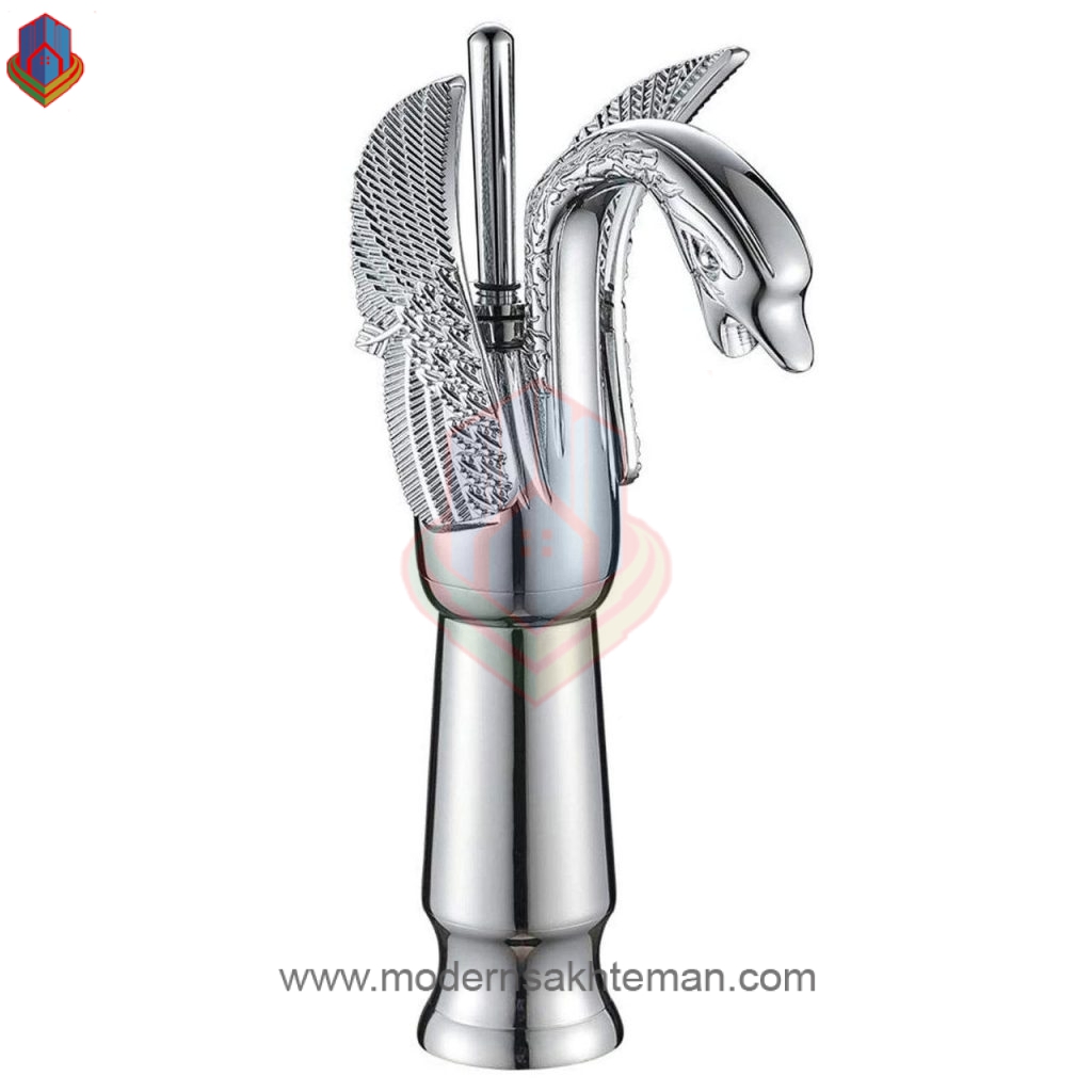 قیمت و خرید آنلاین شیر روشویی پایه بلند طرح قو کروم مدل اسپانیایی 2040a ...